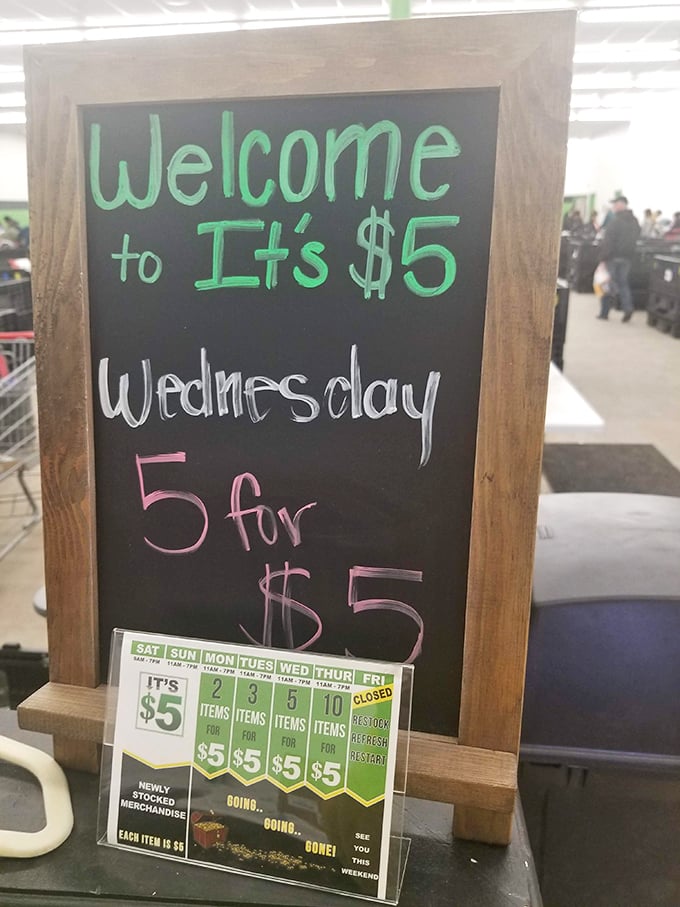 "$5 Wednesday" might be the three most beautiful words in the English language for true bargain believers. The deal-hunter's holiday.