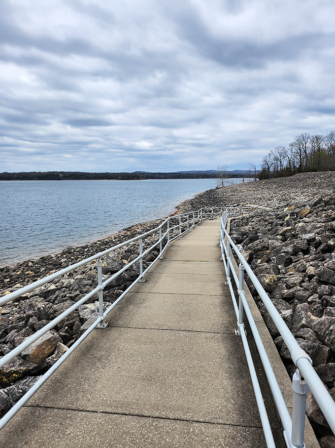 Smooth paved surfaces bordered by limestone make this trail as practical as it is beautiful. Not all heroes wear capes&mdash;some pour concrete and maintain trails.