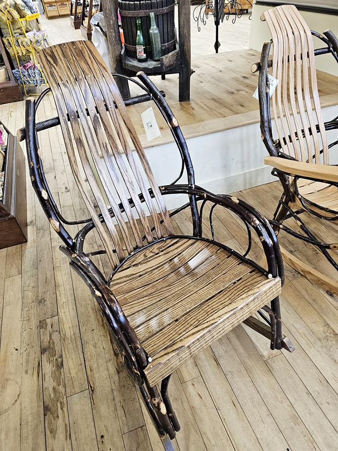 These aren't just rocking chairs&mdash;they're front-porch philosophers crafted from bent wood, whispering promises of lazy Sunday afternoons and lemonade.