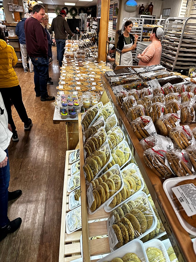 Locals and visitors alike line up for their daily bread and sweet treats, proving that good taste transcends all cultural boundaries.