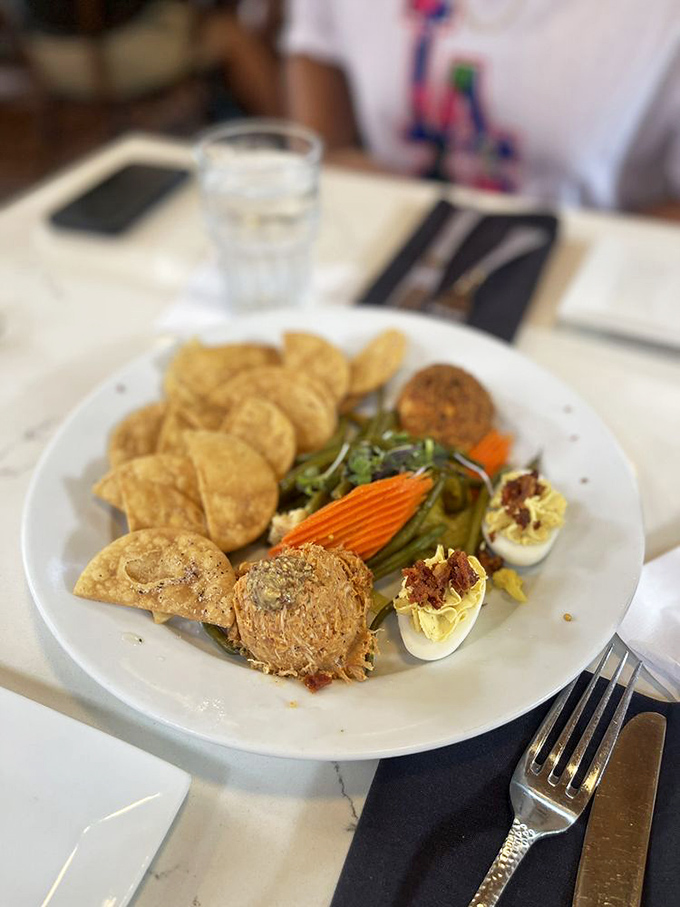 Southern hospitality on a plate. These golden, crispy crab cakes paired with deviled eggs prove some traditions deserve preservation and celebration.