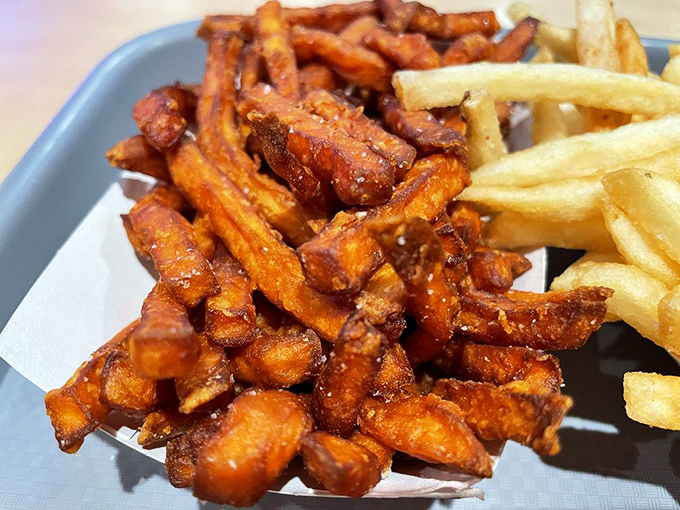 These sweet potato fries have that perfect outer crunch giving way to a pillowy interior&mdash;the culinary equivalent of crisp sheets at a luxury hotel.
