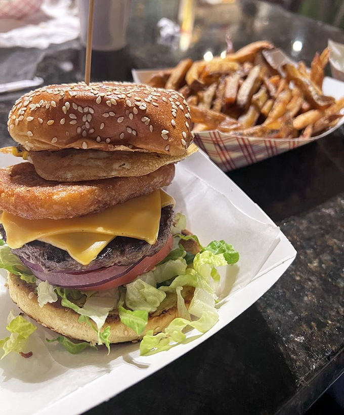 When one patty just won't do, The Lil Sloppy steps in with double the beef and triple the satisfaction.