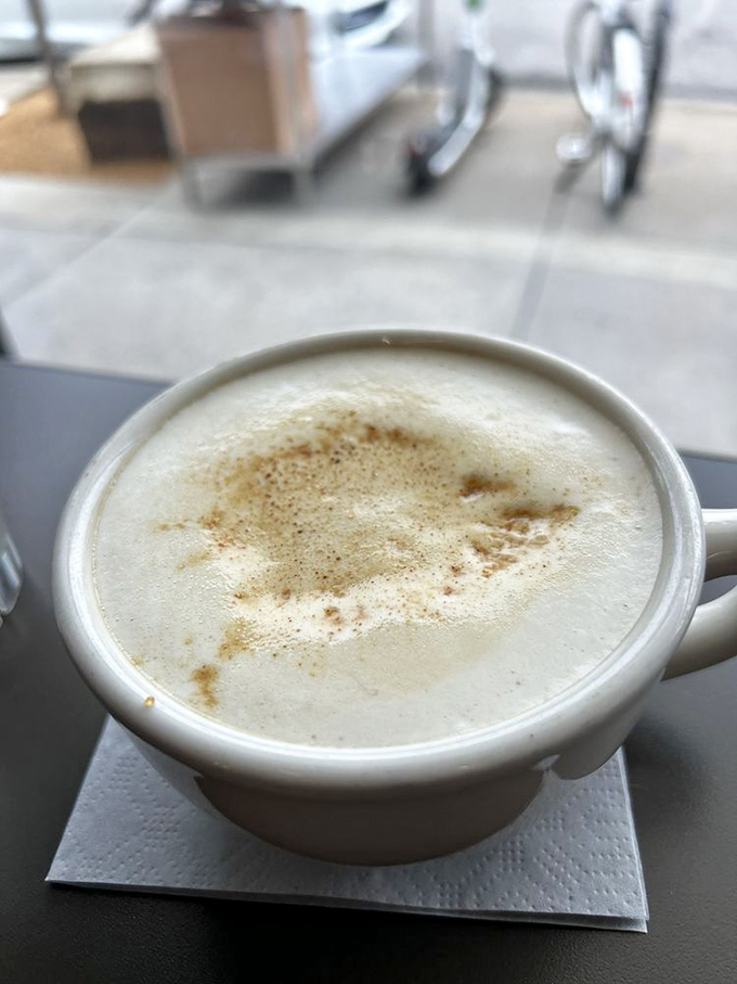 A frothy cappuccino with a sprinkle of cinnamon&mdash;the liquid courage you need before deciding between sweet or savory.