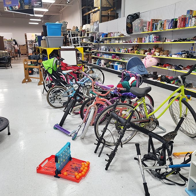 A bicycle graveyard or a two-wheeled opportunity lot? One person's abandoned Schwinn is another's weekend adventure vehicle waiting to happen.