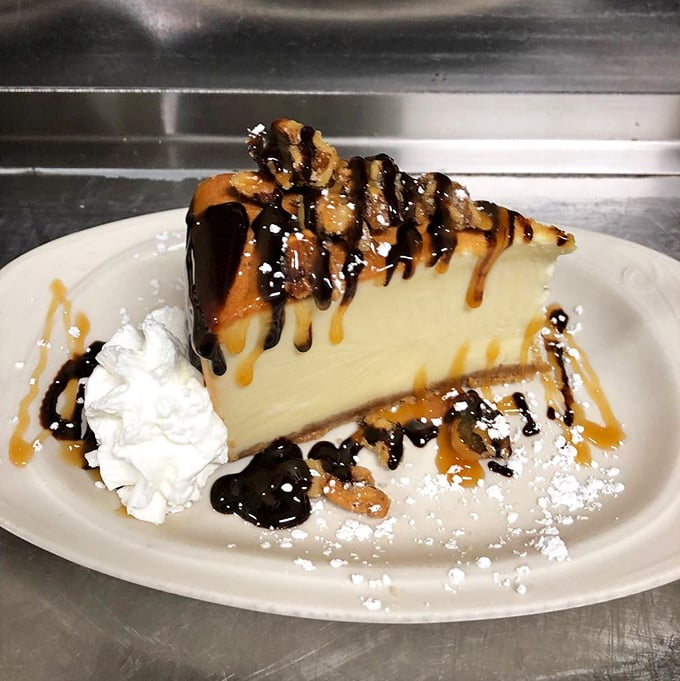 Turtle cheesecake that's worth every minute on the treadmill tomorrow. Or maybe the day after. Let's be realistic. 