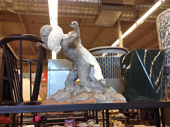 The sculpture section: where someone's questionable decorating decision becomes your conversation piece. This eagle figurine is either hideous or magnificent&mdash;there is no in-between.