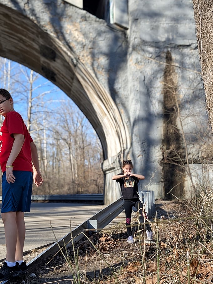 Families explore the area by day when the bridge seems merely historic rather than haunted. Children often sense things adults miss&mdash;watch their reactions carefully.