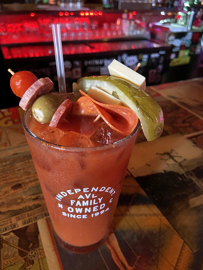 The Bloody Mary here isn't just a drink&mdash;it's a buffet in a glass with more garnishes than some salad bars.