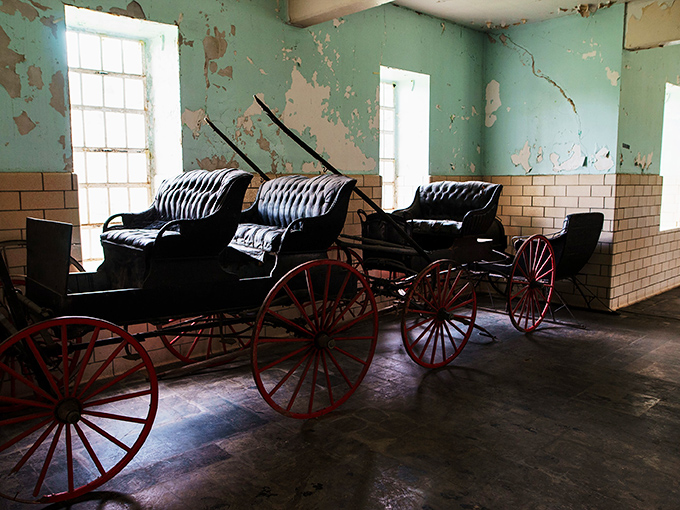 The institutional cafeteria's white-tiled walls still echo with decades of mealtime conversations. Sunlight creates geometric patterns across the floor where patients once lined up.