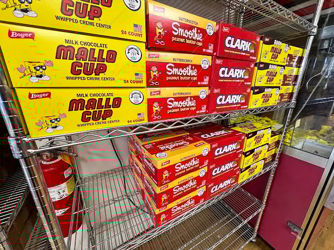 The holy trinity of Boyer confections&mdash;Mallo Cups, Smoothies, and Clark Bars&mdash;displayed with all the reverence their legendary status deserves.