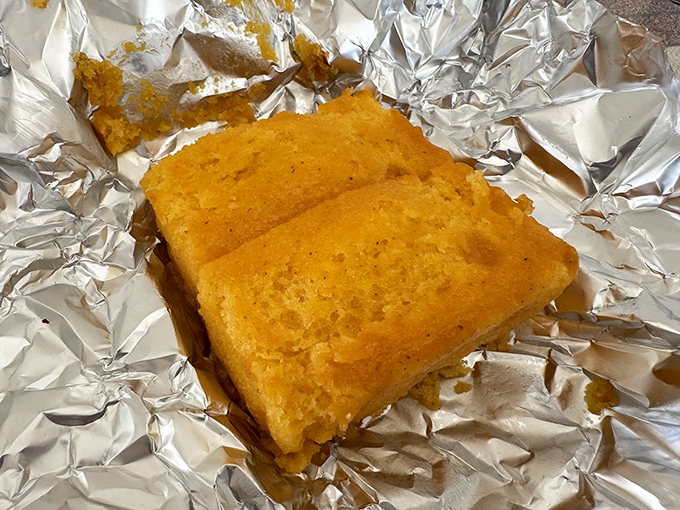 Cornbread that respects tradition while doing its own thing. Golden, tender, and ready to soak up any sauce that might have escaped your attention.