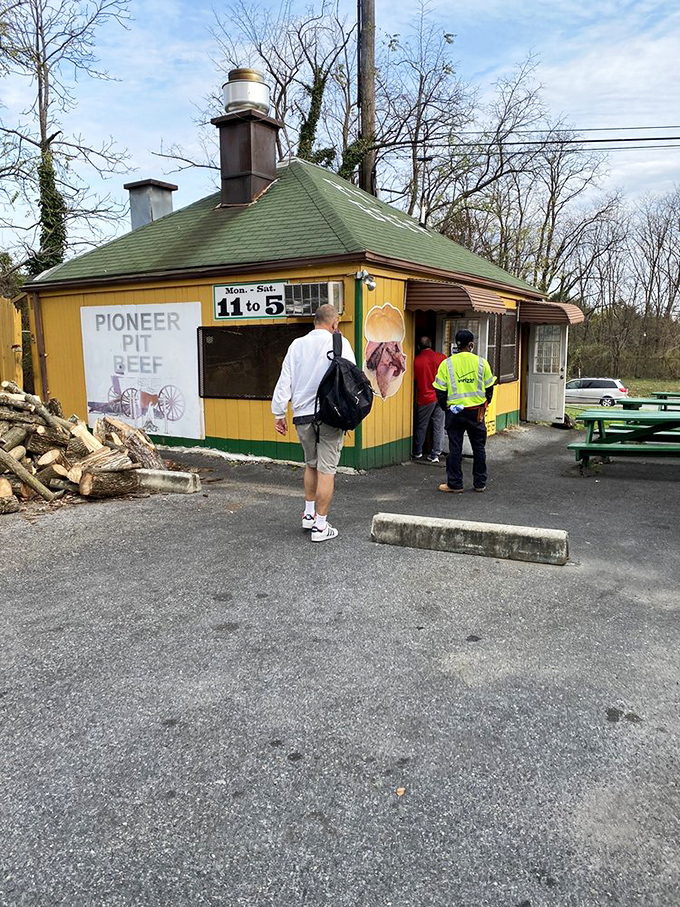 The pilgrimage to pit beef paradise brings people from all walks of life. Good food is the ultimate democracy.