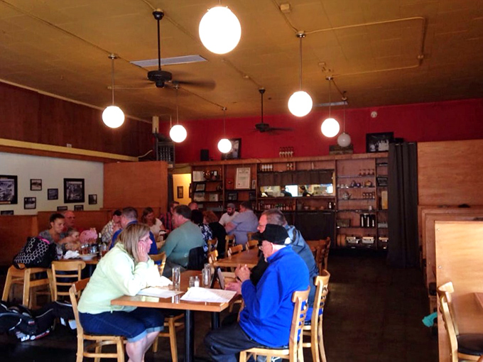 A dining room filled with people who've discovered what you just did: sometimes the best food doesn't need a dress code.