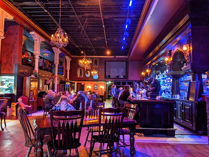 A slice of sinister sweetness paired with a bubbling potion&mdash;dessert at Raven's Manor is where the real magic happens.