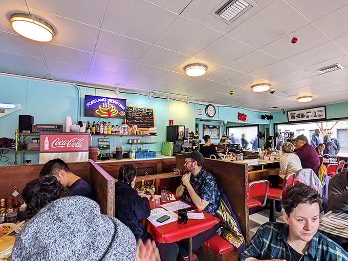 Where strangers become friends over coffee refills and shared maple syrup. The breakfast club meets every morning, membership requires only an appetite.