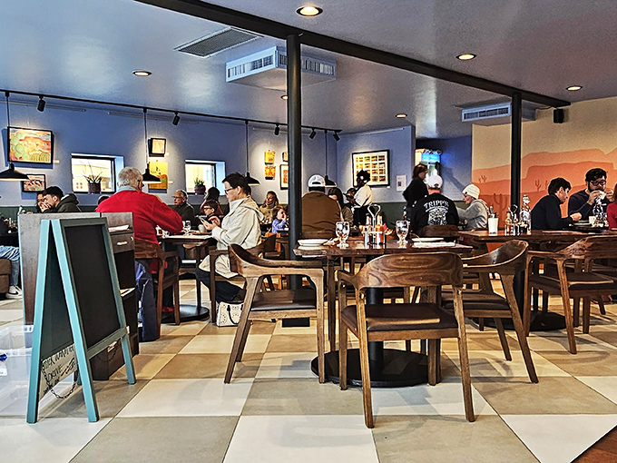 Weekend mornings bring a diverse crowd of regulars and first-timers, all united in the universal language of "pass the hot sauce, please."