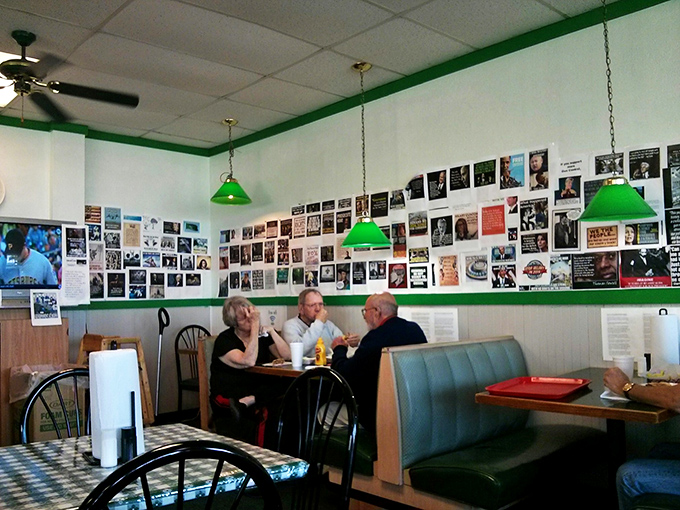 Where conversations flow as easily as the refills. These folks aren't just eating burgers &ndash; they're building memories one bite at a time.