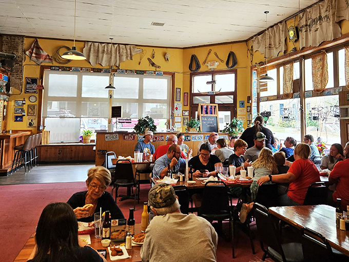 No empty tables here &ndash; the packed dining room tells you everything you need to know about what locals think of Harry J's steaks.