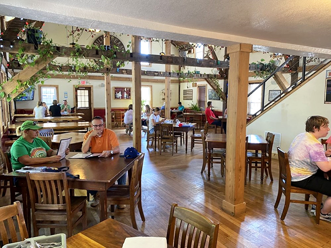 Where strangers become friends over shared tables and German-inspired fare. Notice how nobody's looking at their phones? That's the magic of good food.