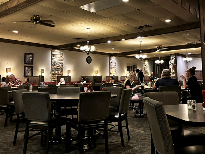 No influencers staging photos here&mdash;just real people having real conversations over really good steaks in York's comfortably lived-in dining room.