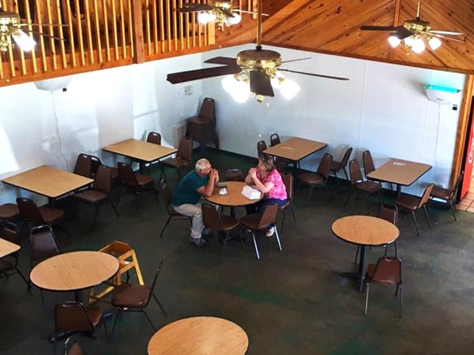 Pie pilgrims enjoying their rewards. That focused concentration is the universal expression of people experiencing something truly worth the calories. 