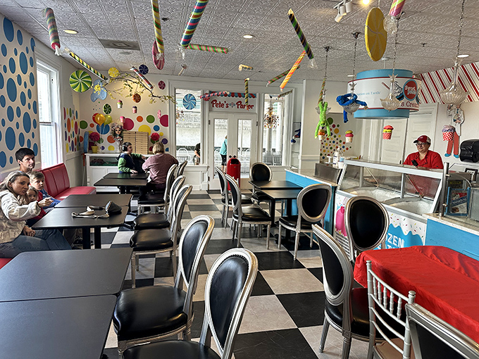 Where sugar-fueled dreams come true&mdash;patrons enjoying sweet treats in a space that feels like stepping inside a life-sized candy box.