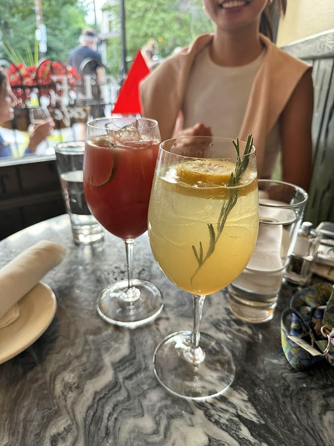 These aren't just cocktails&mdash;they're liquid sunshine in stemware, with that sprig of rosemary playing the role of exclamation point.