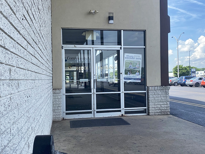 The entrance beckons like a portal to possibility. Step through these doors and kiss the next three hours of your life goodbye. 