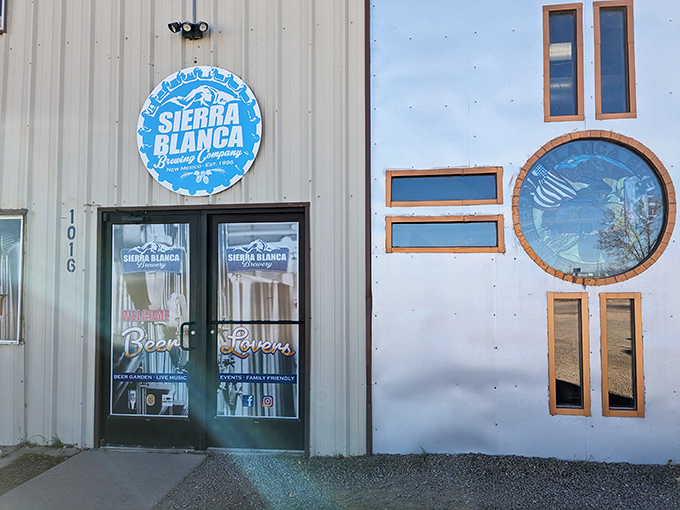 The gateway to refreshment. Sierra Blanca's entrance promises "Beer Flavors" inside&mdash;two simple words that speak volumes to thirsty travelers.