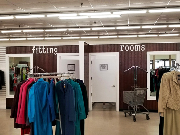Yes, they have fitting rooms&mdash;because "it looked good on the hanger" is the battle cry of the thrift store rookie.