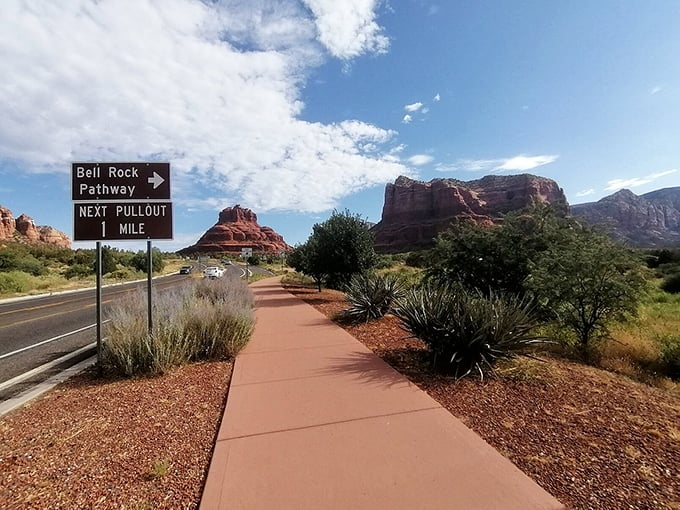 The roadside invitation you can't refuse. Bell Rock teases in the distance, like dessert being wheeled by while you're still deciding.