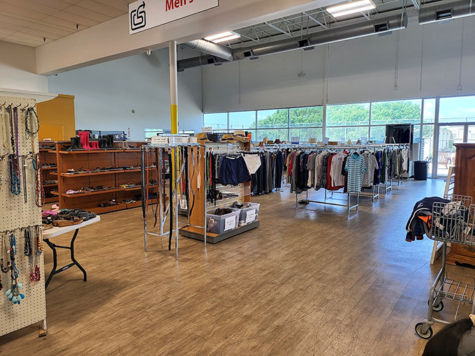 The men's department offers everything from business casual to weekend warrior wear&mdash;all pre-softened by someone else's washing machine for your immediate comfort.