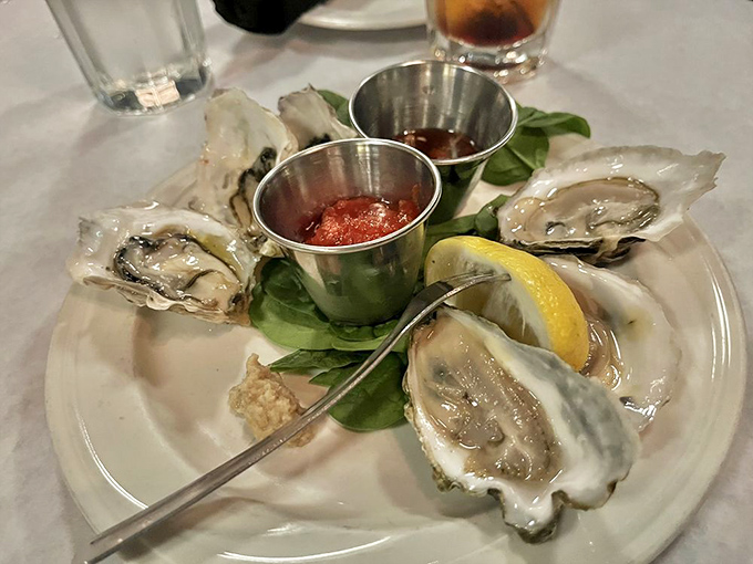 Fresh oysters on the half shell with classic accompaniments &ndash; nature's perfect appetizer and still the ultimate test of any seafood restaurant's commitment to quality.