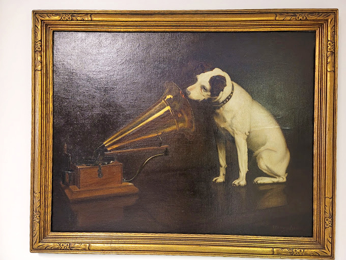 The original "His Master's Voice" painting captures that universal moment of wonder &ndash; when we first realize technology can preserve what we love.