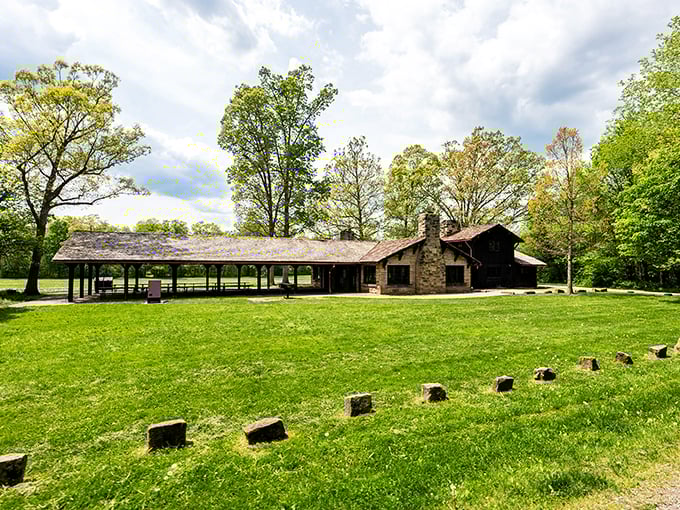 The Ledges Shelter &ndash; where picnics go from "sandwich on a bench" to "dining with a view that millionaires would envy."