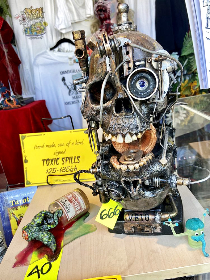 A meticulously crafted miniature haunted house that makes you grateful your childhood dollhouse wasn't possessed by malevolent spirits.