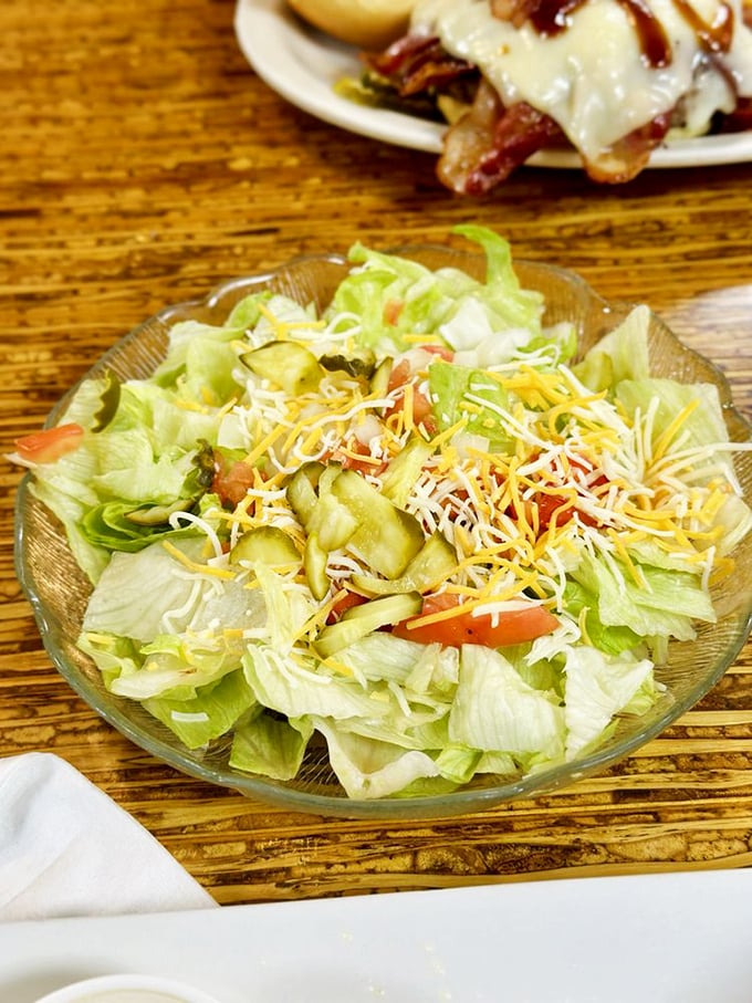A salad so fresh and colorful it could make you temporarily forget you came for pancakes. But only temporarily.