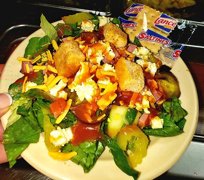 Even the salad bar gets the Southern treatment&mdash;because in Georgia, a salad without cheese, croutons, and dressing is just yard trimmings.