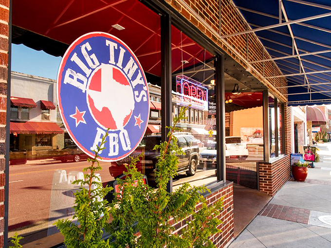 That logo isn't just a sign&mdash;it's a promise. In the religion of Texas-style barbecue, this storefront is a cathedral where smoke meets meat in holy matrimony.