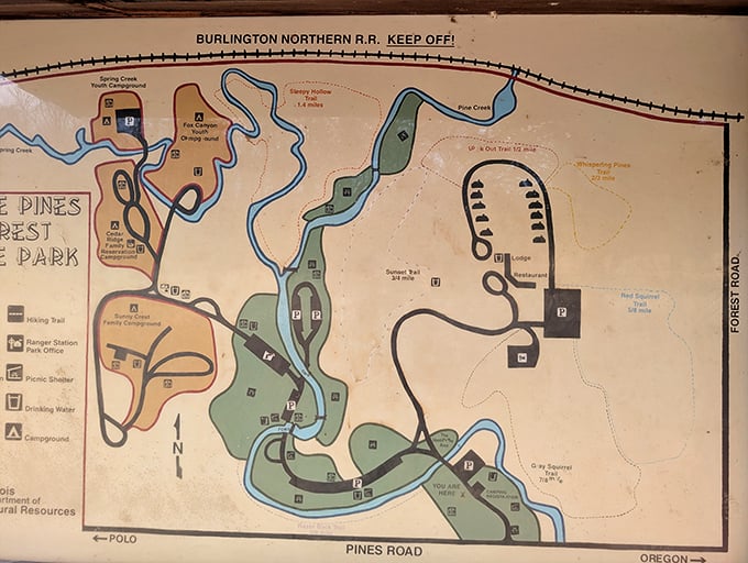 The treasure map to White Pines' hidden gems. Pro tip: where the blue meets green is where memories are made.
