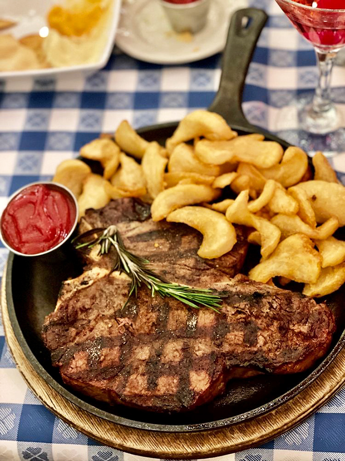 Perfectly seared steak with crispy steak fries&mdash;a timeless pairing that proves some culinary relationships are simply meant to be.