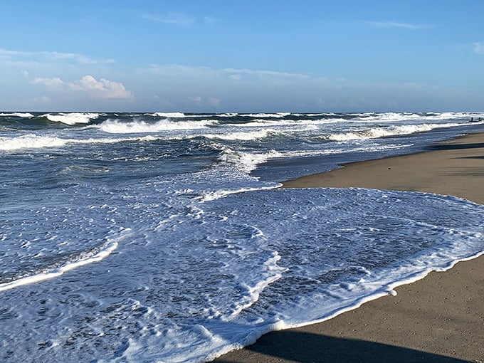The Atlantic doesn't care about your vacation plans. These waves have been perfecting their rhythm for millennia.