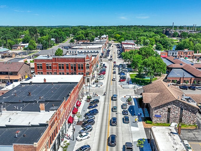 This aerial view of a Chain O' Lakes community shows why water lovers flock here&mdash;affordable living with nature's playground right outside your door.
