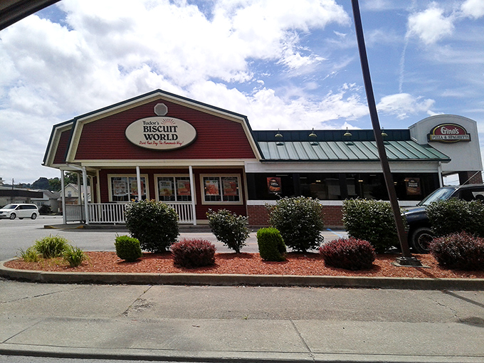 Gino's familiar red building – where generations of West Virginians have created pizza memories.