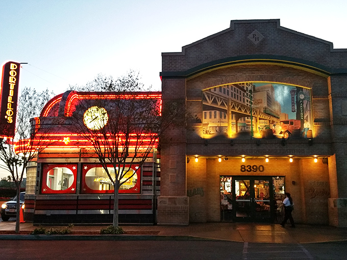 Portillo's brick facade and vintage-inspired design &ndash; where California meets Chicago in a hot dog love story for the ages.