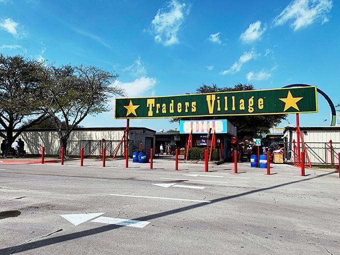 Welcome to the mothership of markets! This entrance is like the pearly gates for bargain hunters&mdash;minus the harp music, plus fantastic tacos.
