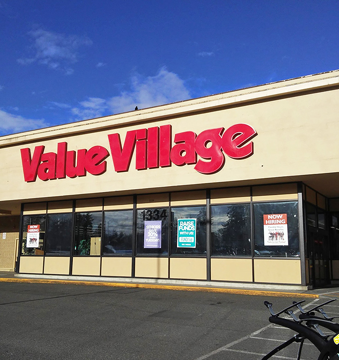 Value Village's bold red sign is like Vegas for thrifters&mdash;promising big wins for small wagers in a wonderland of possibilities.