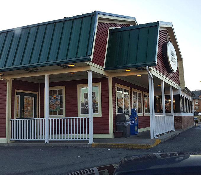 This classic family restaurant exterior houses pizza that's become part of West Virginia's culinary DNA.