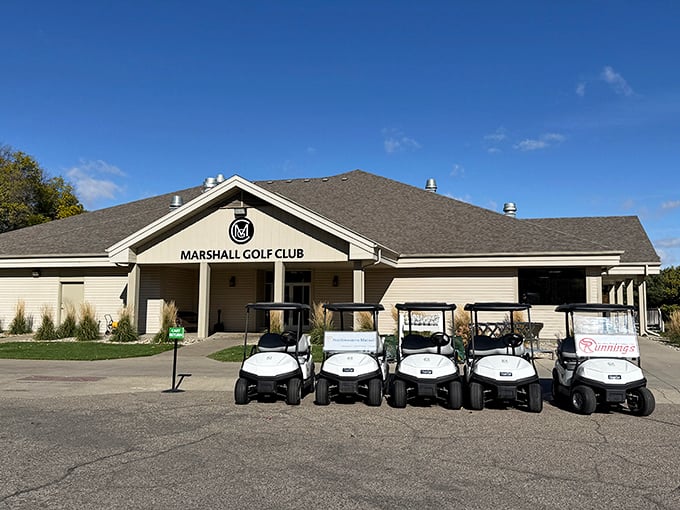 The Marshall Golf Club welcomes players of all skill levels. Those golf carts are just waiting to witness your next "almost hole-in-one"!